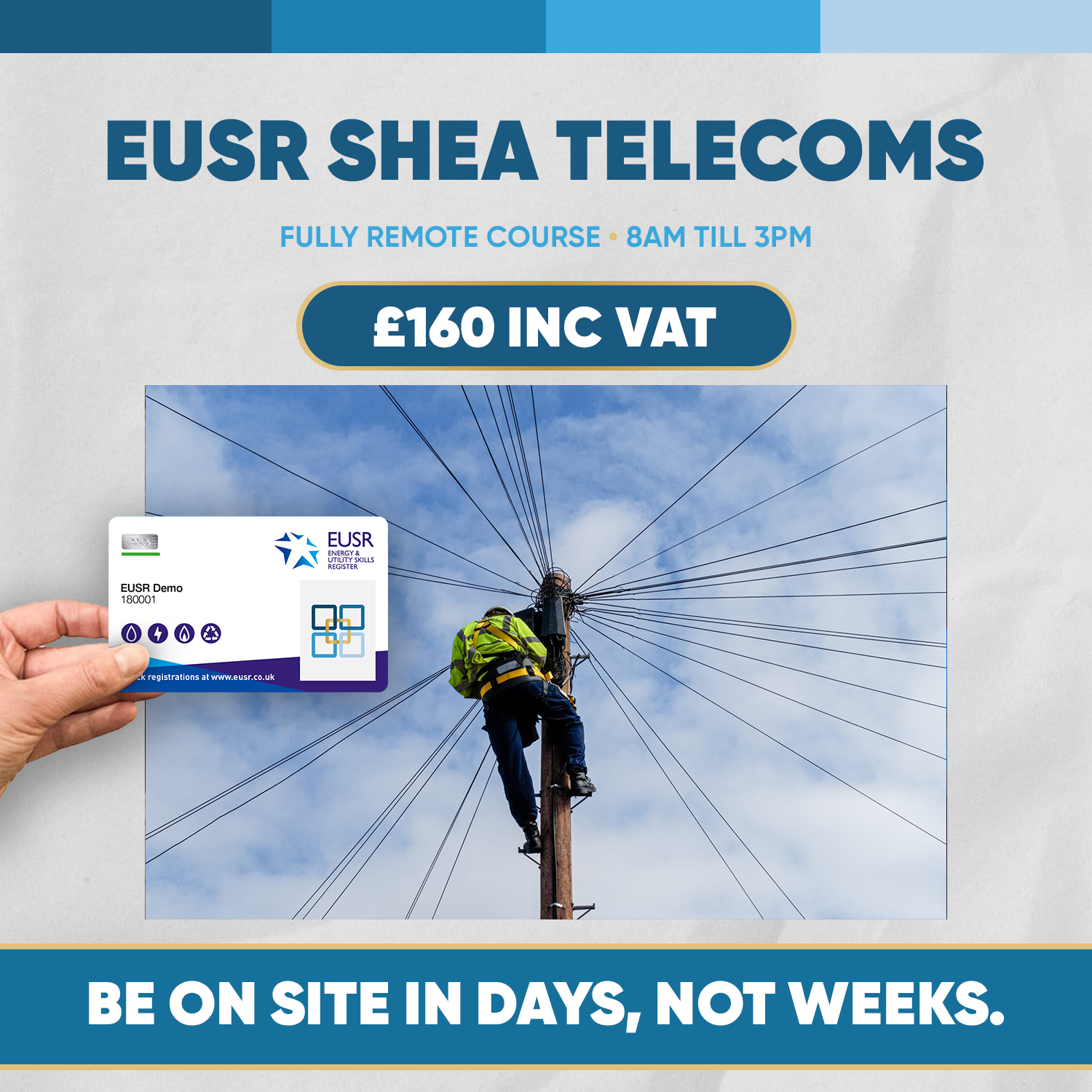 EUSR SHEA Telecoms Course | 100% Online | £160 inc. VAT