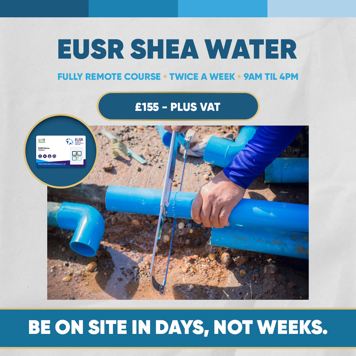 EUSR SHEA Water Course | 100% Online – Four Storey Training Limited